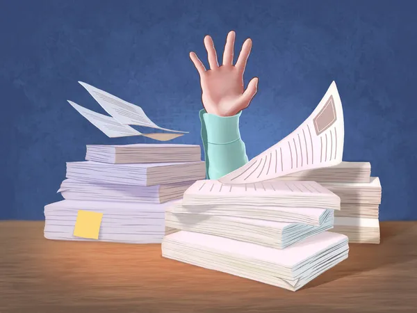 Cartoon paper piles Stock Photos, Royalty Free Cartoon paper piles ...