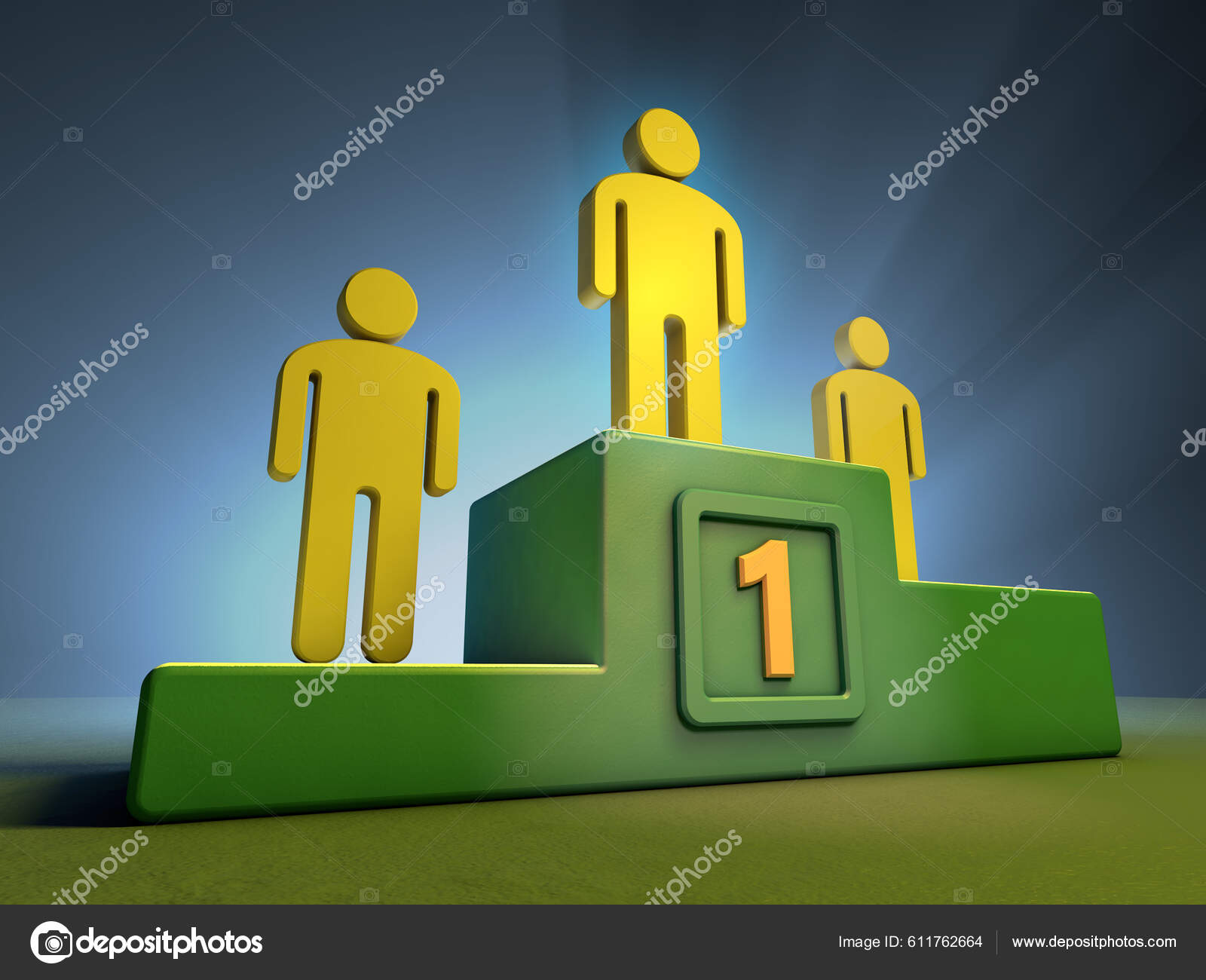 Some People Icons Standing Podium Dramatic Lighting Digital ...