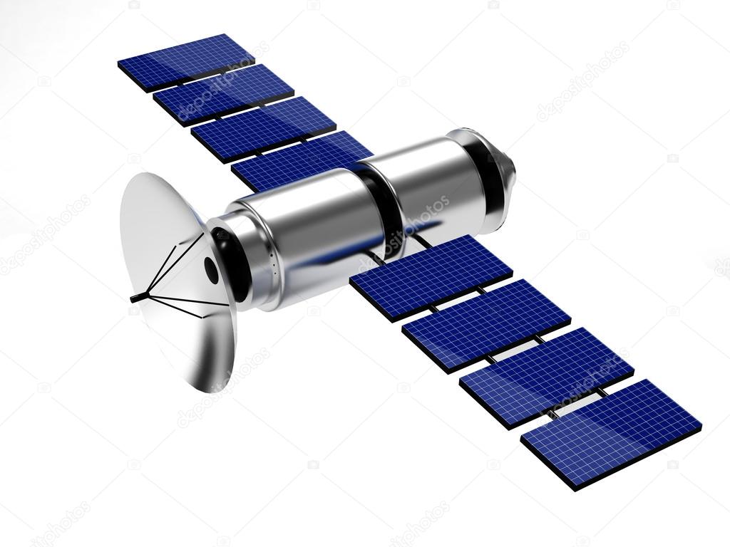 Satellite isolated on white background — Stock Photo © abidal #27973645