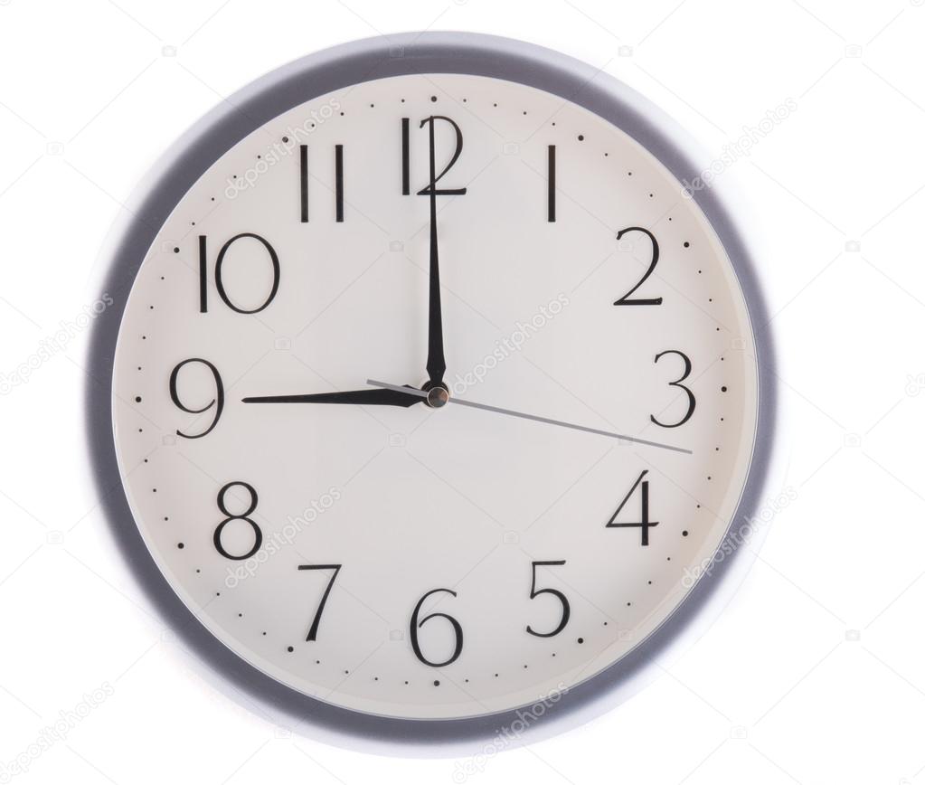 9 시 절연된 화이트 시계 — 스톡 사진 © yuliang11 #14369415