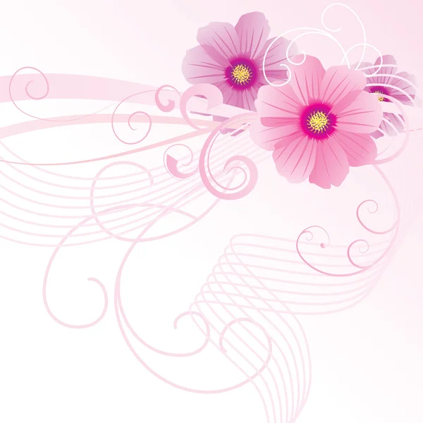 Pink flowers backdrop — Stock Vector © cherju #24550449