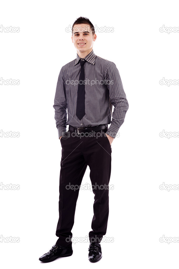 Full length of young businessman Stock Photo by ©Xalanx 21556127
