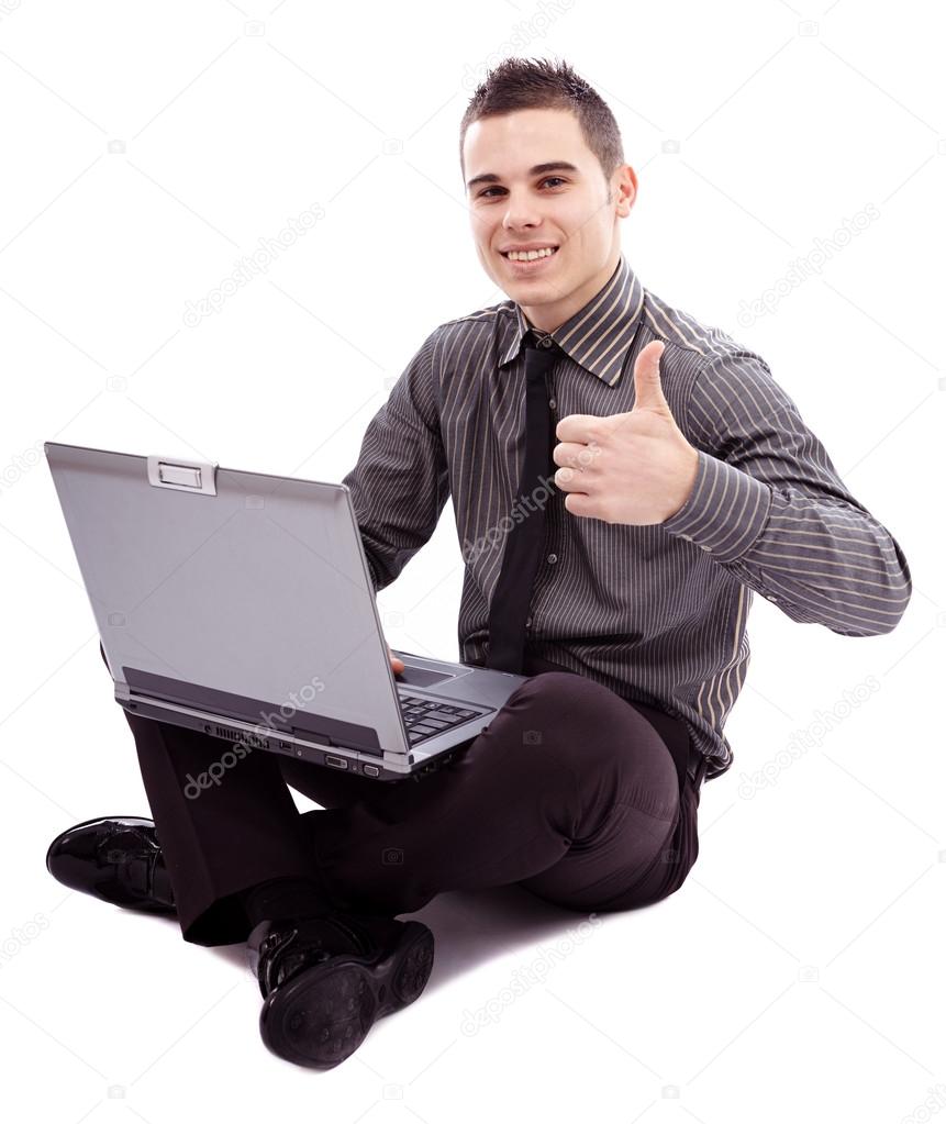 Full length pose of young businessman — Stock Photo © Xalanx #21556167