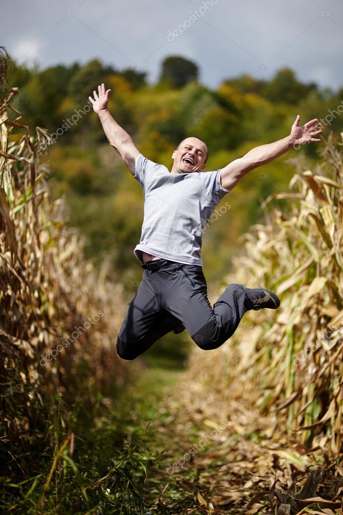 Person Jumping For Joy