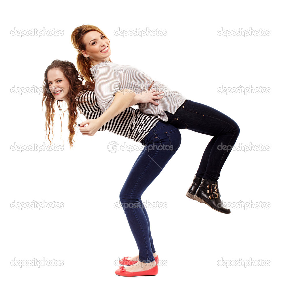 Happy girlfriends having fun together — Stock Photo © Xalanx #41907017