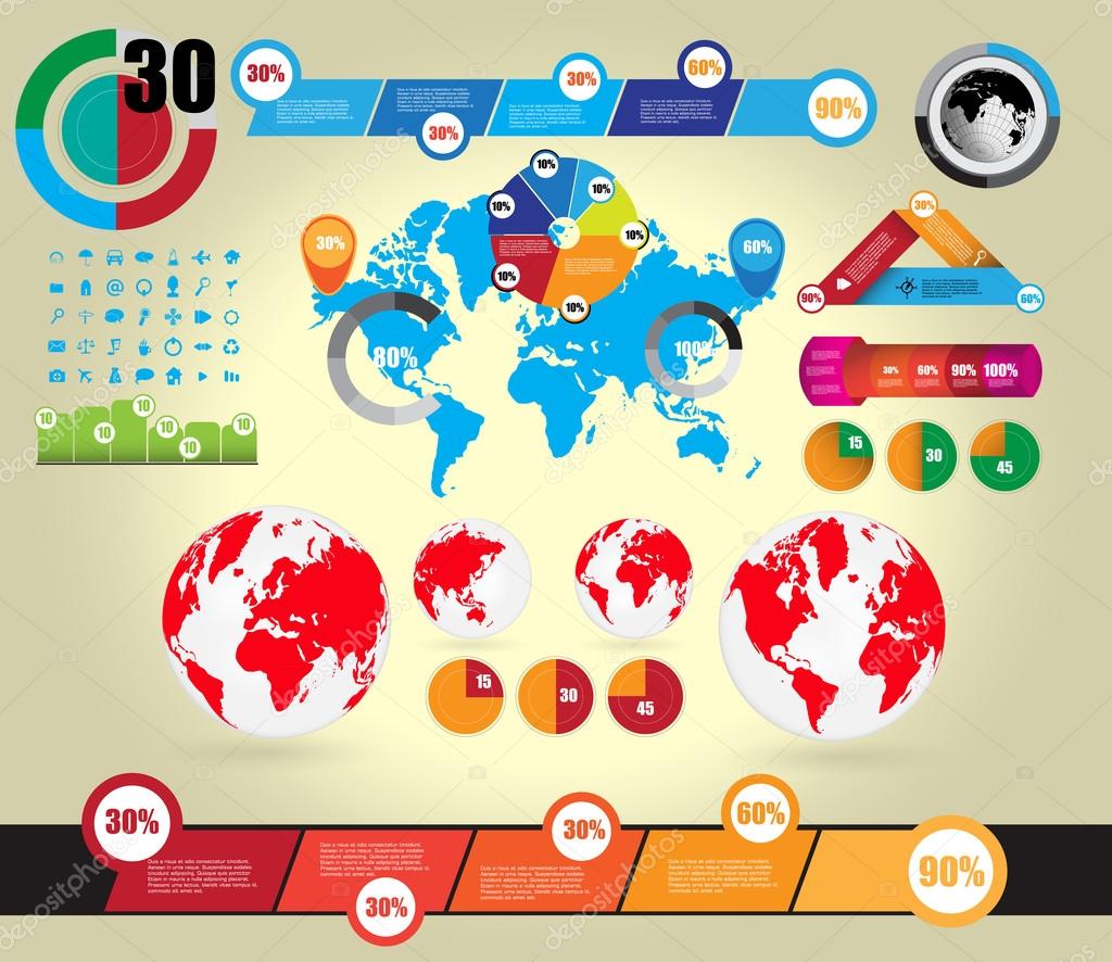 Elementos infogr ficos vector colecci n 2024