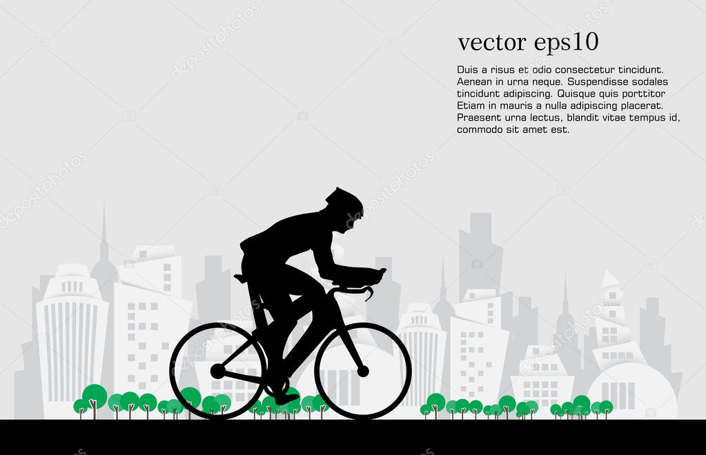 Sport road bike rider bicycle. Vector — Stock Vector © zeber2010 #24264633