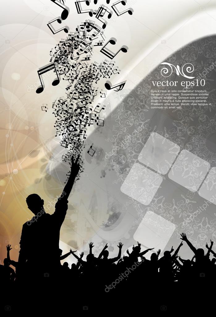 Crowd at the music concert. Vector Stock Vector Image by ©zeber2010 ...