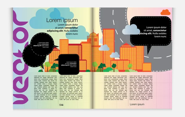 Magazine pages of city skyline Stock Vector Image by ©zeber2010 #33343919