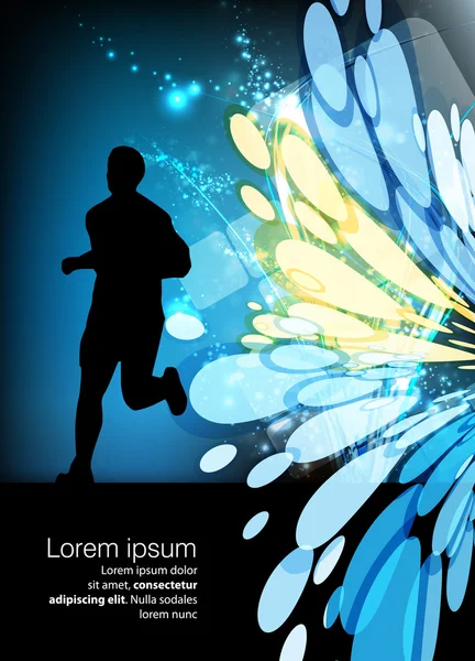 Abstract colorful runner silhouette Vector Art Stock Images | Depositphotos