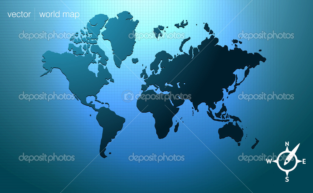Vector world map illustration Stock Vector Image by ©zeber2010 #39374429