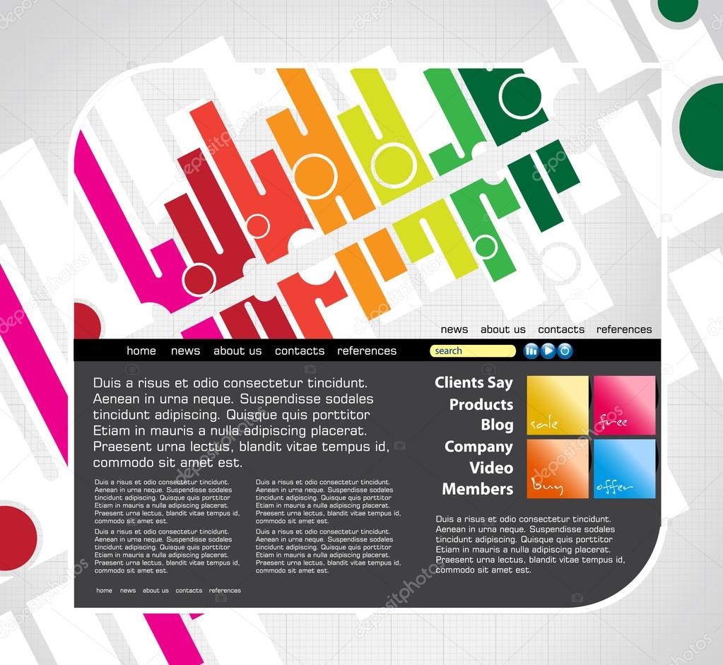 Diseño de plantilla de sitio web Vector de stock #42478437 de ©zeber2010