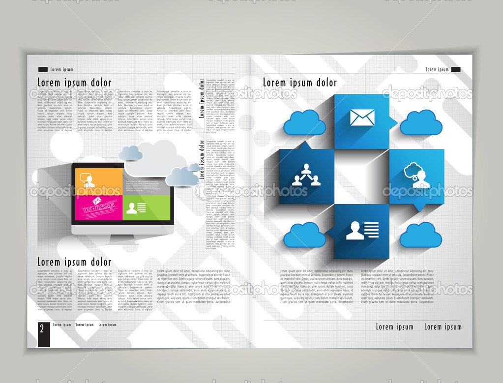 Magazine layout with computer design Stock Vector Image by ©zeber2010 ...