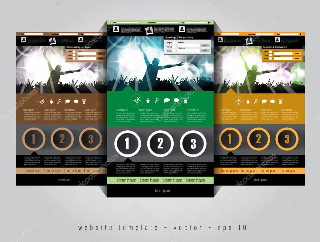 Website layout with disco design Stock Vector Image by ©zeber2010 #48527831