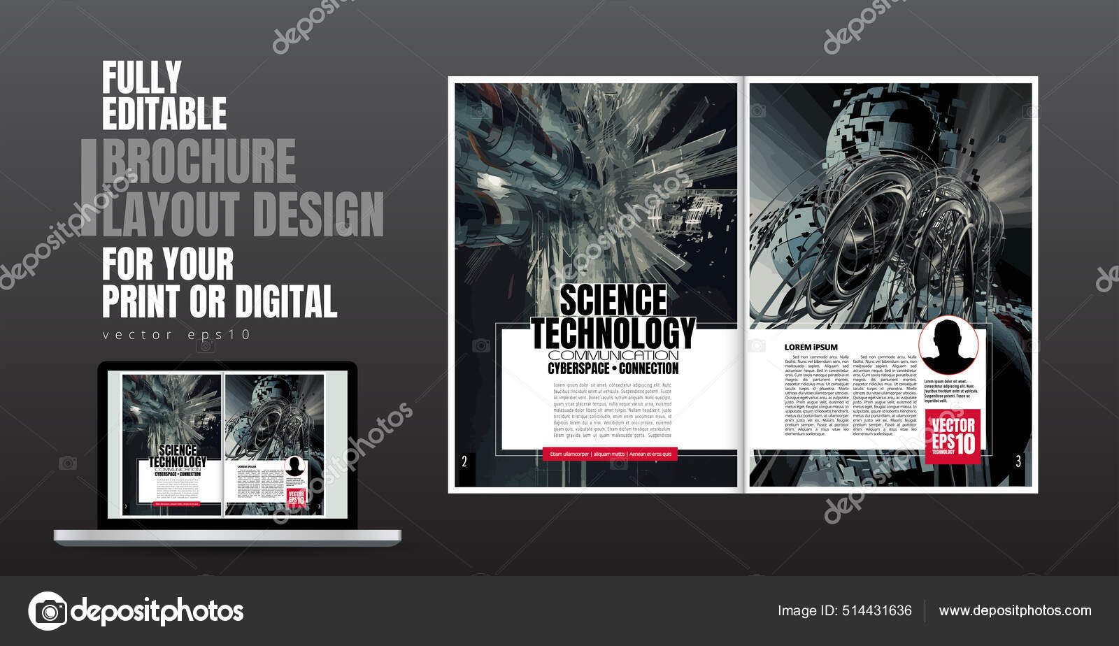 Layout Ready Use Business Brochure Annual Report Magazine Stock Vector ...