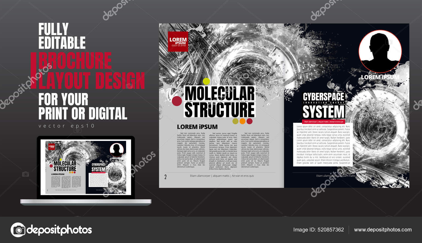 Layout Abstract Technology Concept Ready Brochure Annual Report ...