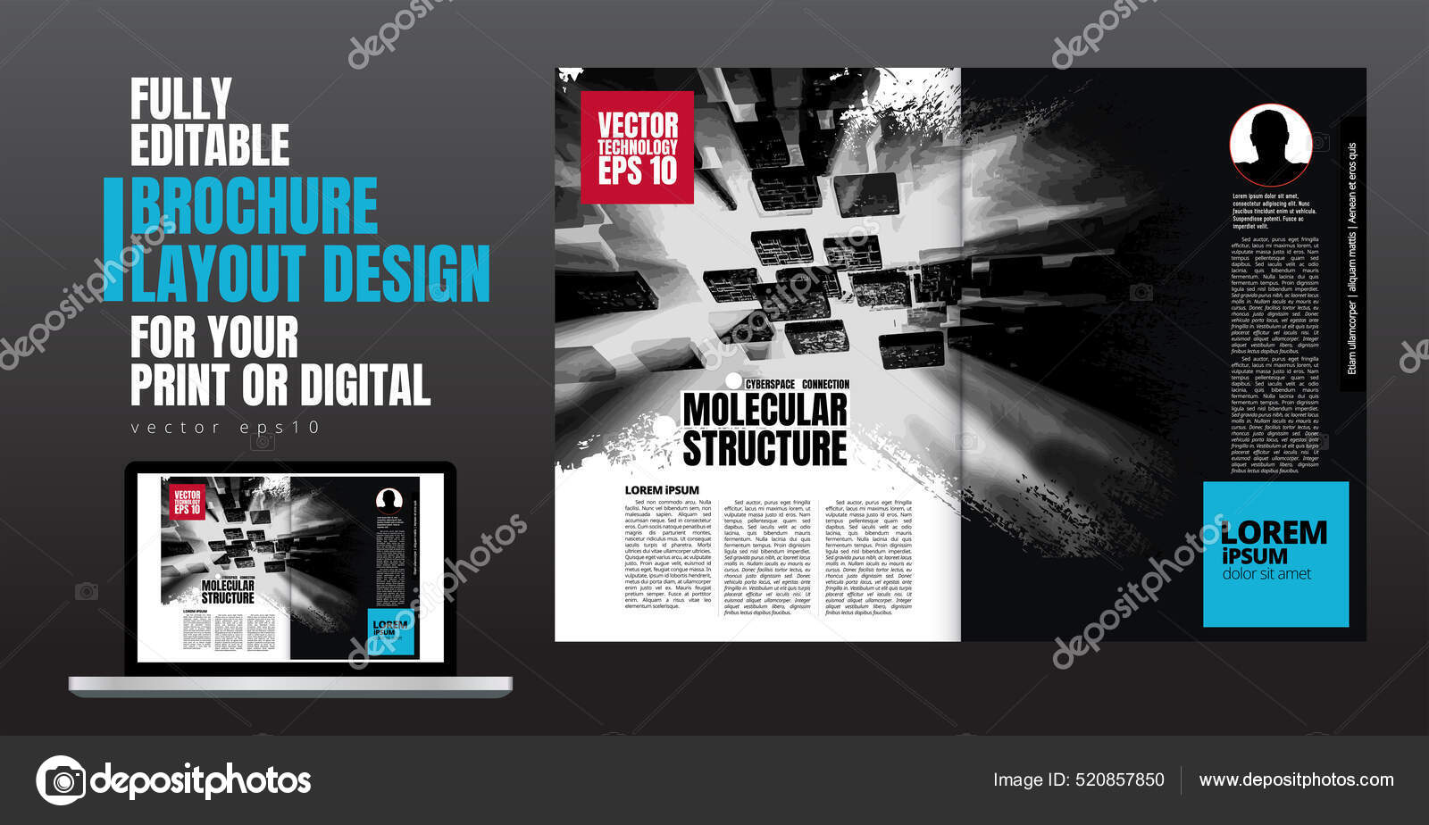 Layout Abstract Technology Concept Ready Brochure Annual Report ...