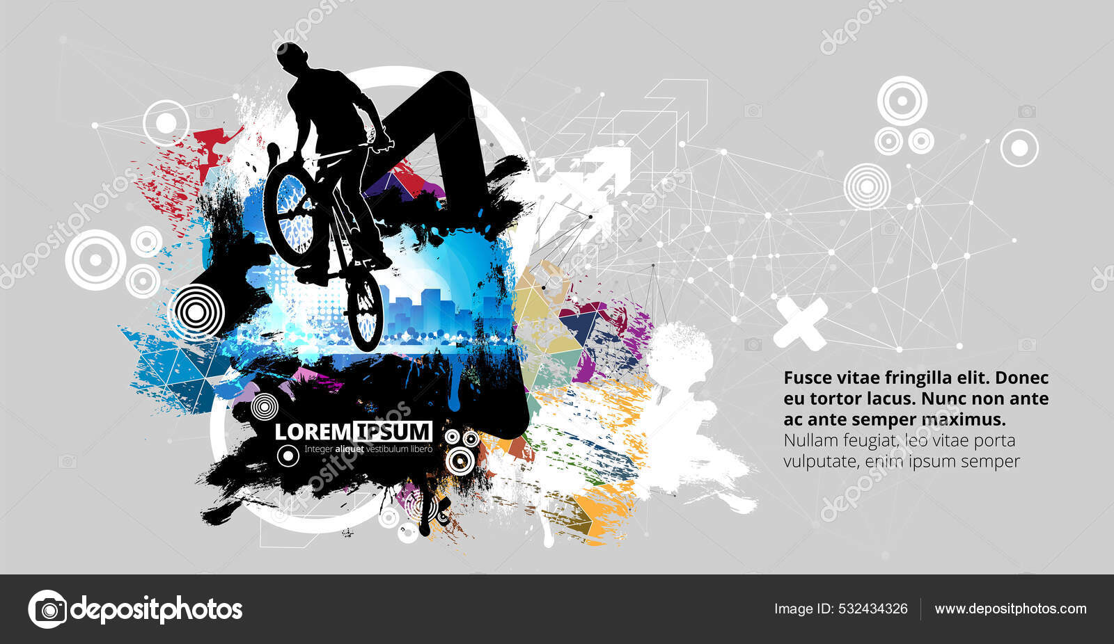 Bmx Rider Abstract Background Sport Vector Stock Vector by ©zeber2010 ...