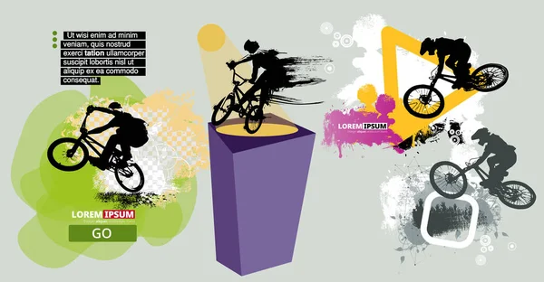 Bmx Rider Abstract Background Sport Vector Stock Vector by ©zeber2010 ...