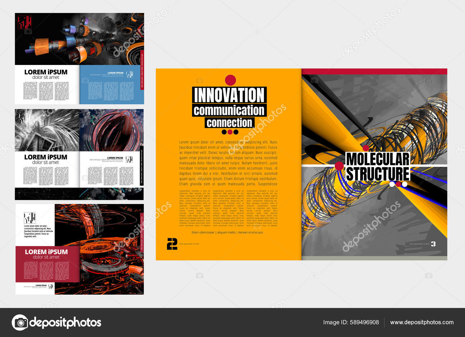 Layout Abstract Technology Concept Ready Brochure Annual Report ...