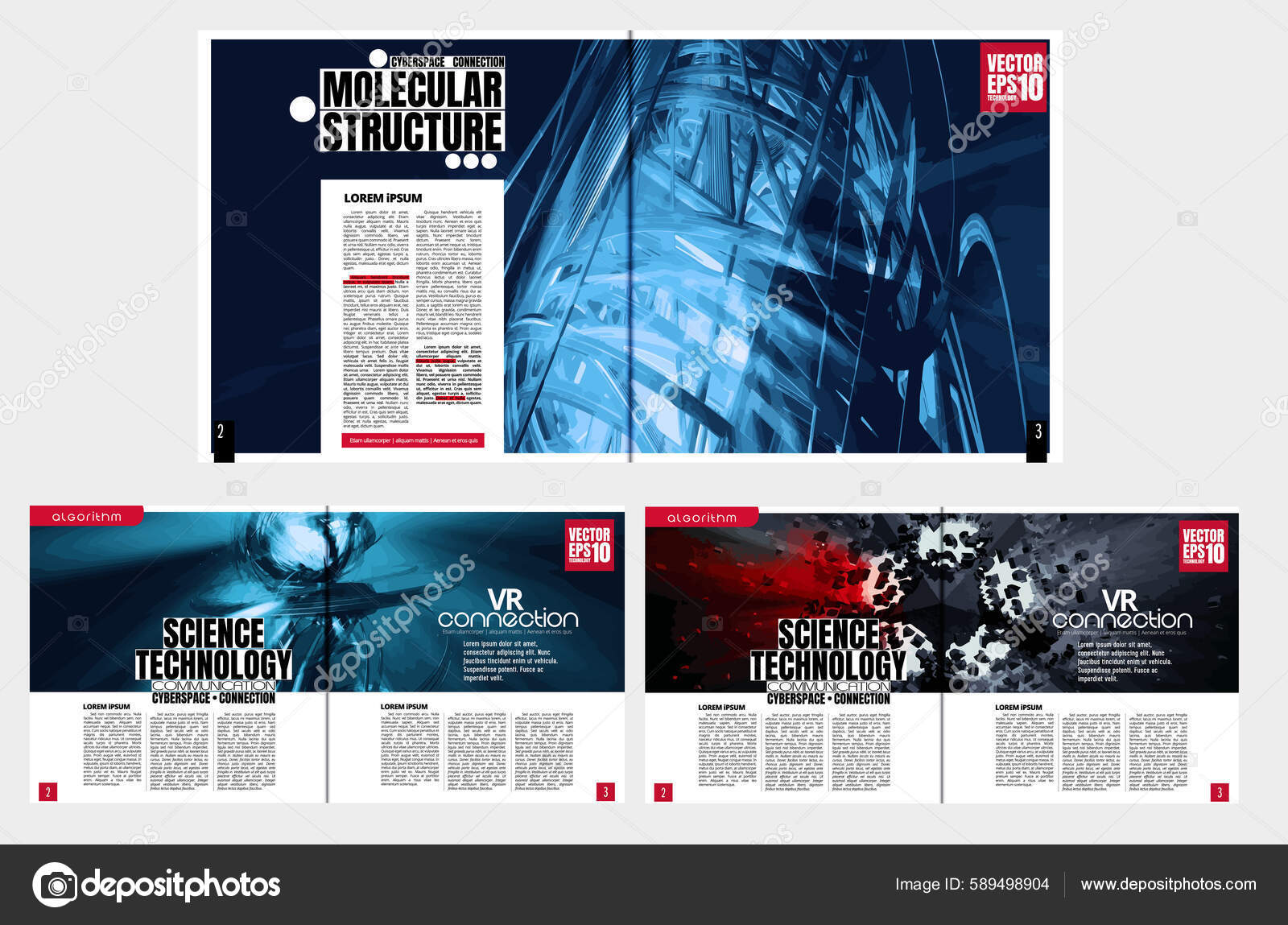 Layout Abstract Technology Concept Ready Brochure Annual Report ...