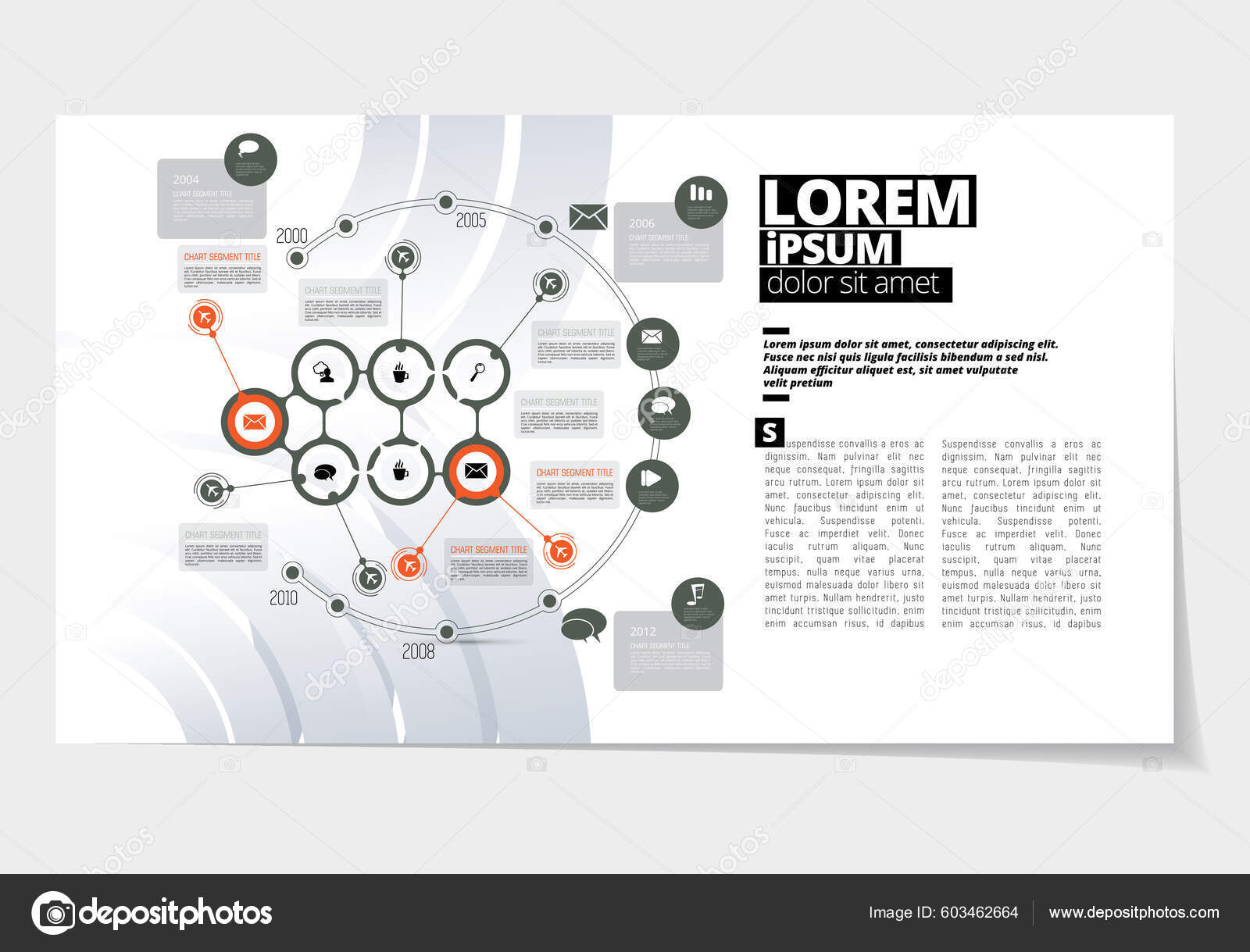 Elegant Layout Business Presentation Vector Illustartion Stock Vector ...