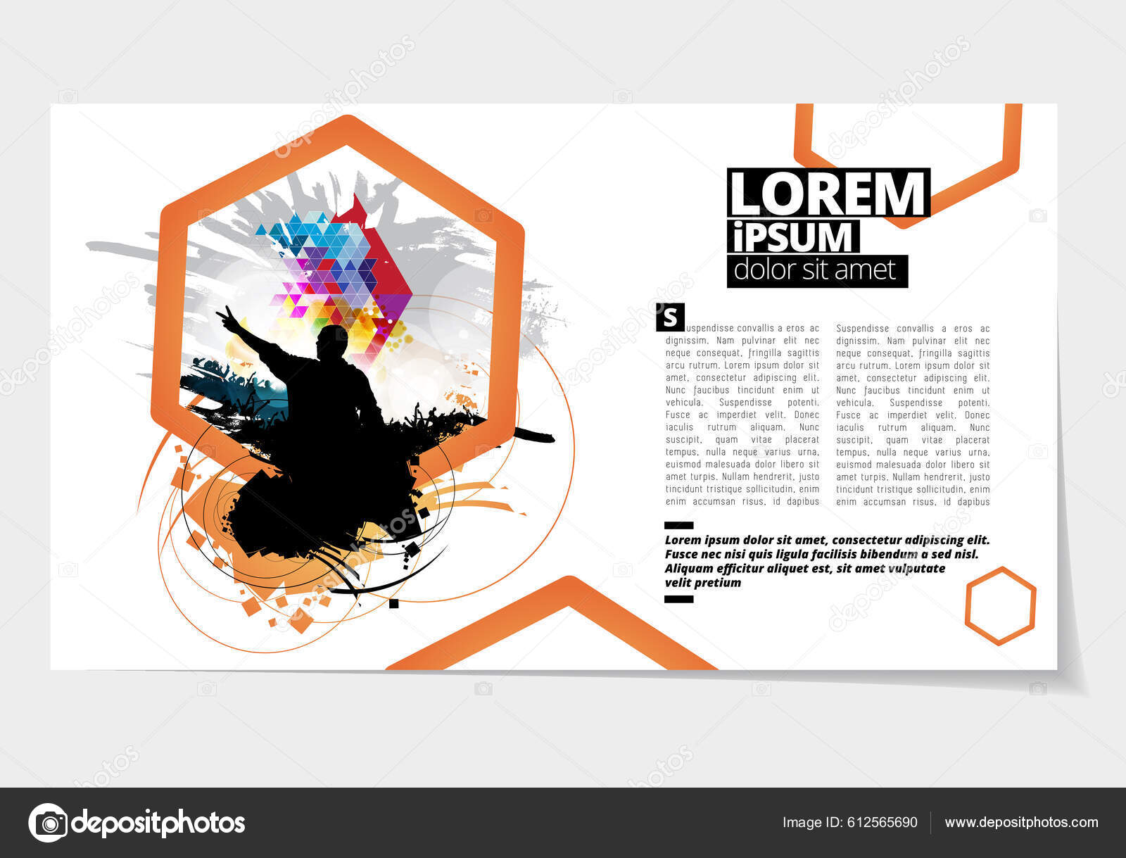 Elegant Layout Big Party Event Presentation Music Background Vector ...