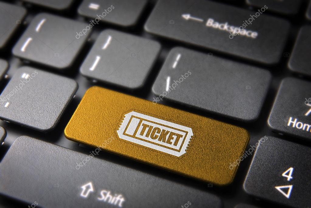 Teclado con entrada de entradas de entretenimiento: fotografía de stock ...
