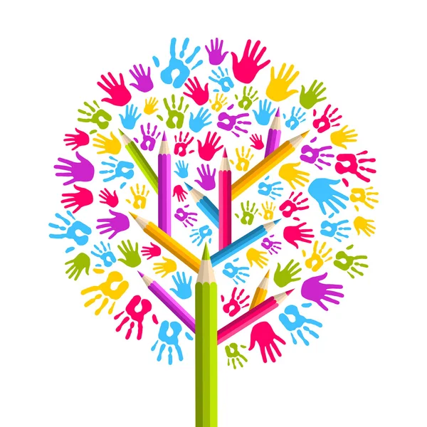 Colorful solidarity hand tree Stock Vector by ©cienpies 27643161