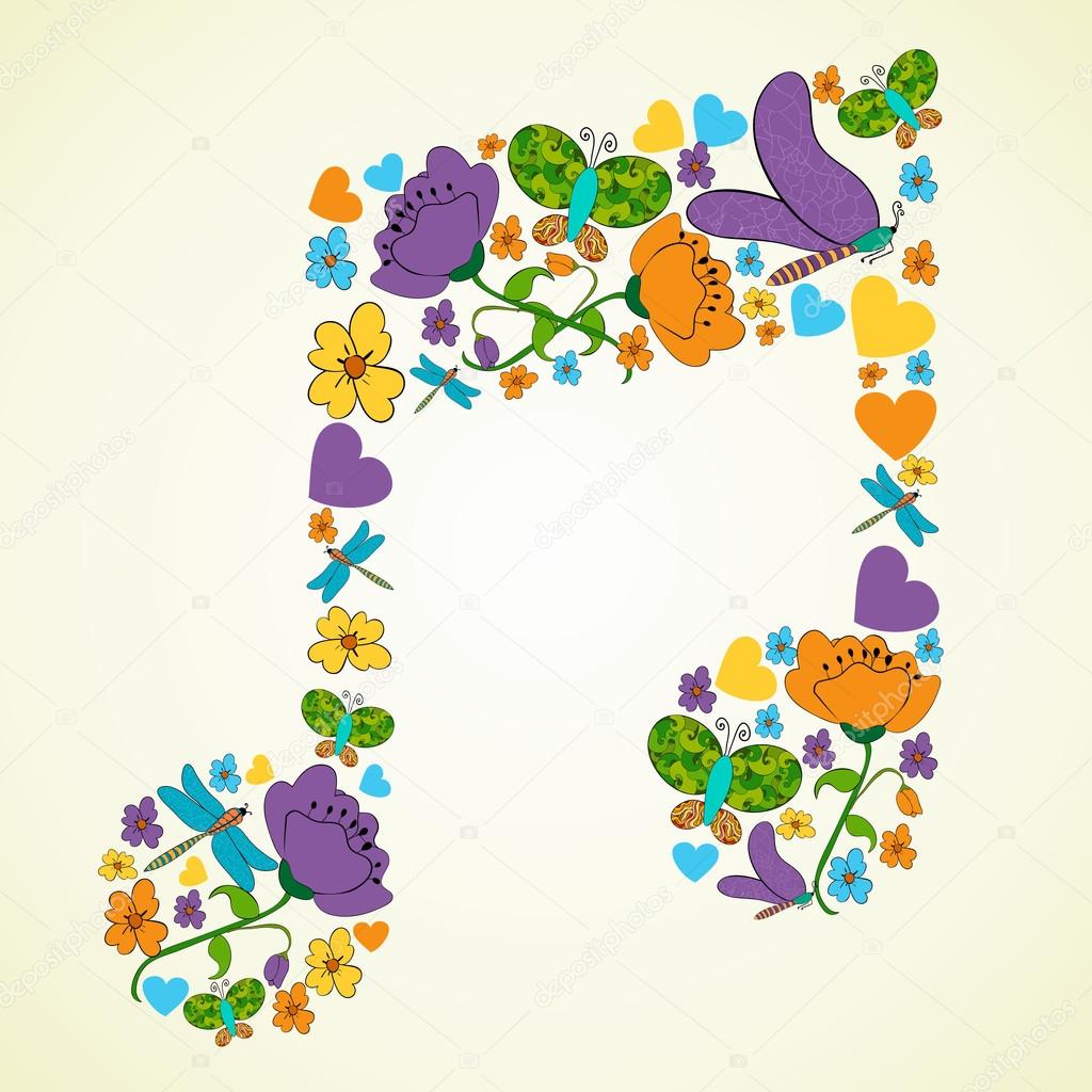 Spring music background Stock Vector Image by ©cienpies #22943210