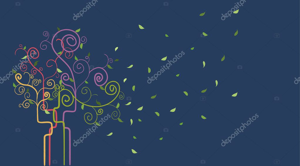 Swirl spring tree Stock Vector Image by ©cienpies #27640277