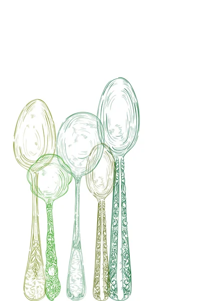 Vintage cutlery hand drawn set — Stock Vector © cienpies #30173355 Vintage cutlery hand drawn set — Stock Vector © cienpies #30173355