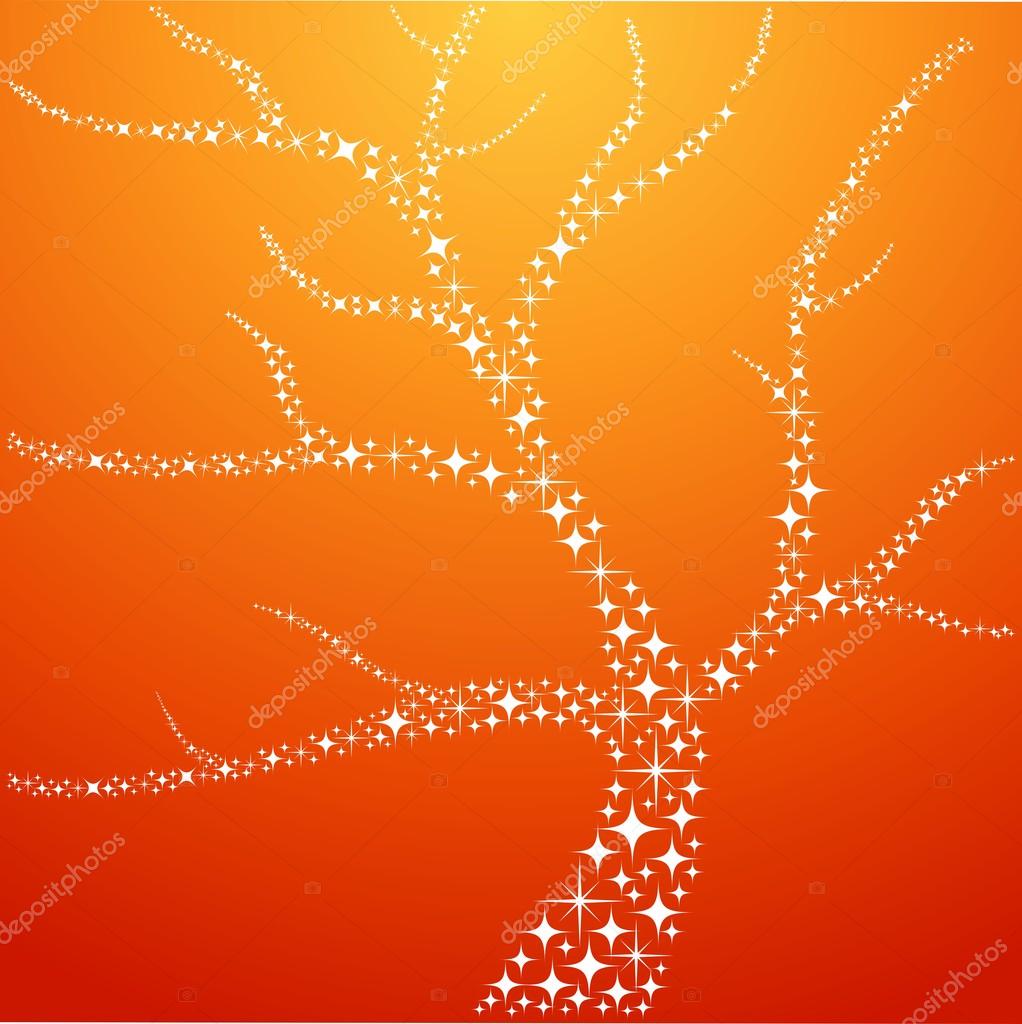 Lighting stars concept tree of life illustration — Stock Vector ...