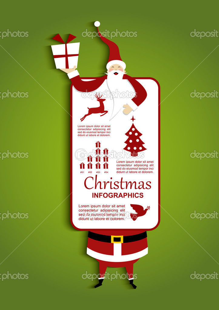 Christmas and Santa Infographic illustration Stock Vector Image by ...