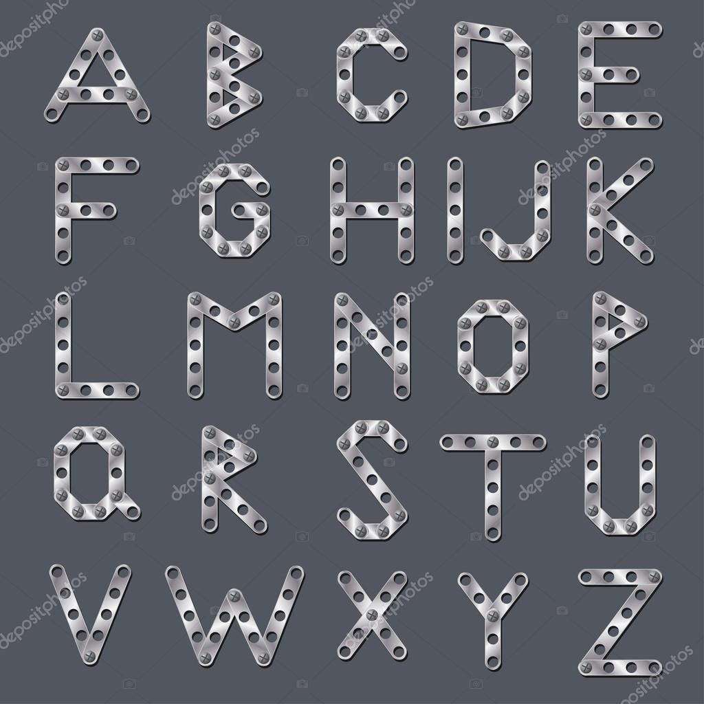 Drilled metallic abc design Stock Vector Image by ©vipervxw #21664147