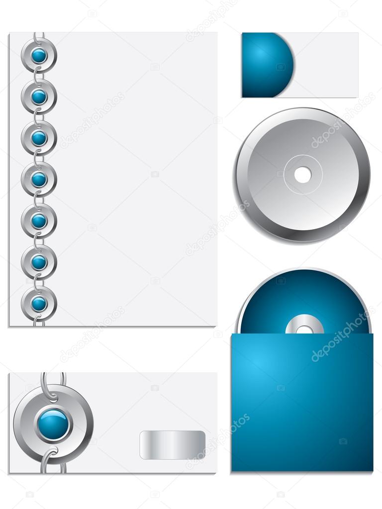 Blue company vector set 2 Stock Vector Image by ©vipervxw #29868039