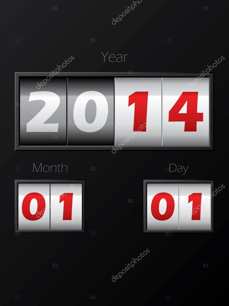 2014 date counter Stock Vector Image by ©vipervxw #32124107