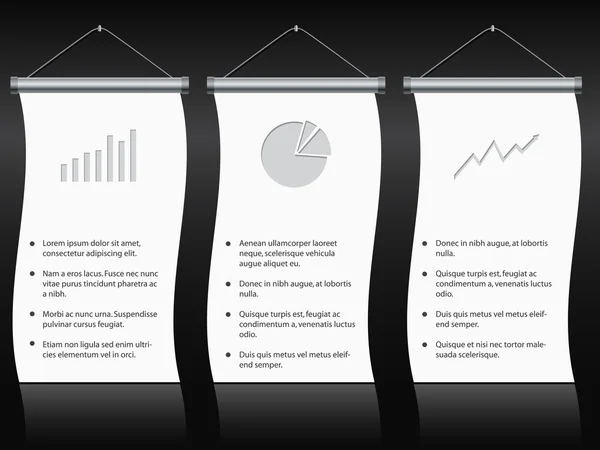Roll up banners with charts and diagrams Stock Vector Image by ...