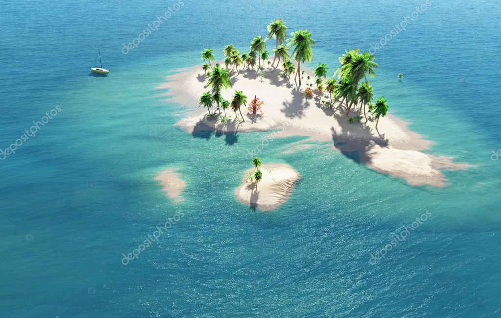 Tropical island Stock Photo by ©silvae 19189319