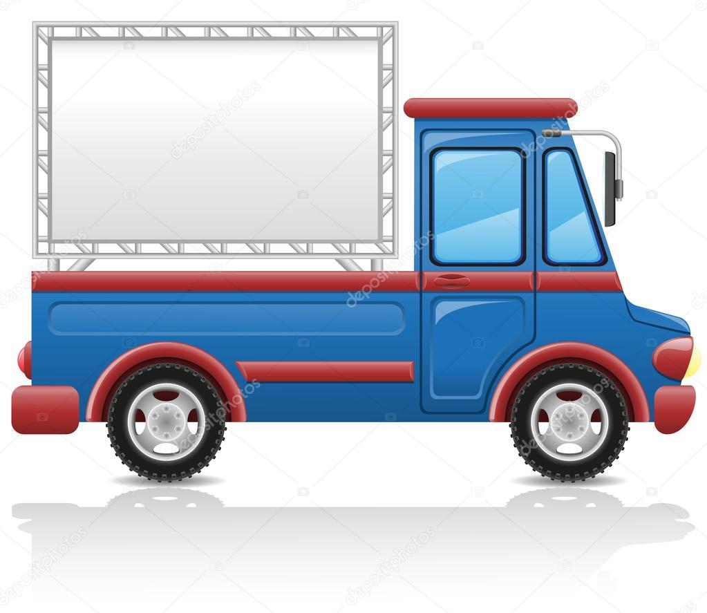 Car with a billboard vector illustration Stock Vector Image by ©kontur ...