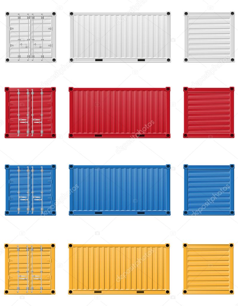 Cargo container vector illustration — Stock Vector © kontur-vid #13160369 Cargo container vector illustration — Stock Vector © kontur-vid #13160369