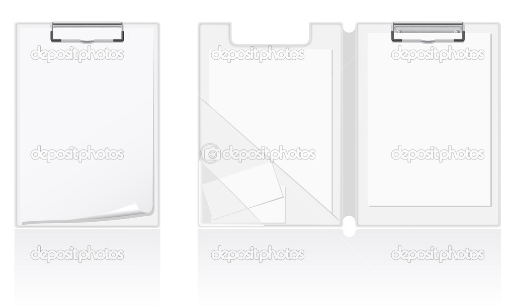 Set of white blank folder vector illustration Stock Vector by ©kontur ...