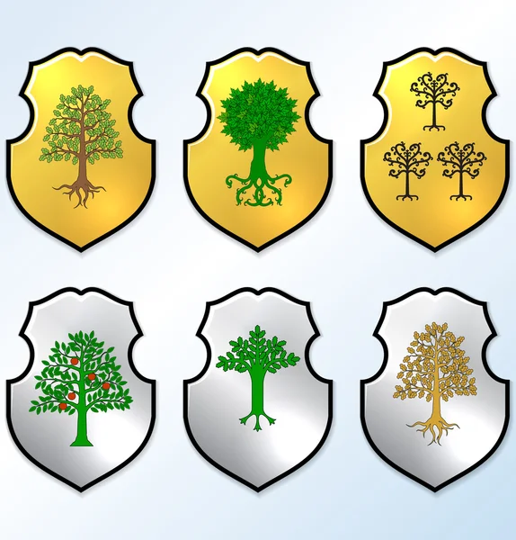 Oak tree heraldry Vector Art Stock Images | Depositphotos