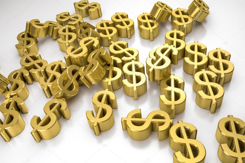 Golden dollar signs Stock Photo by ©magann 23951353