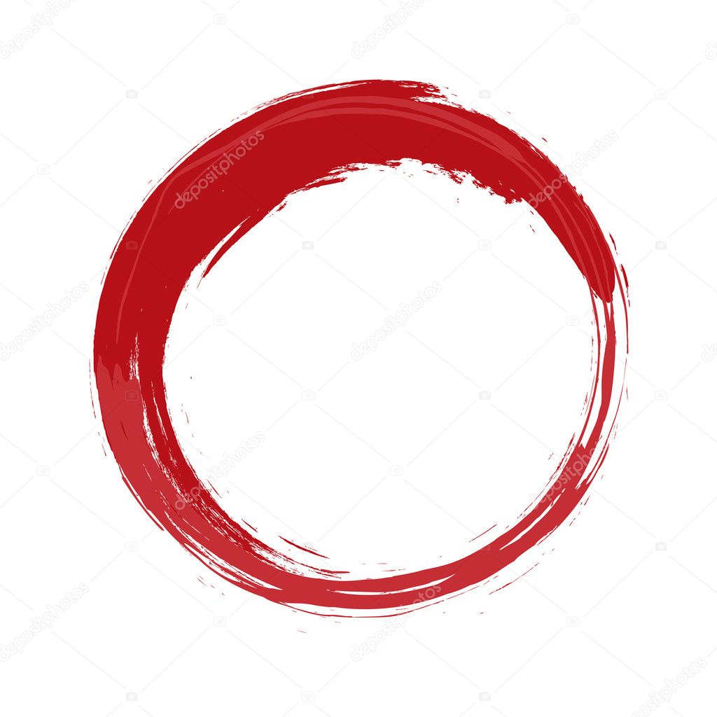Painted red circle — Stock Photo © magann #27712141