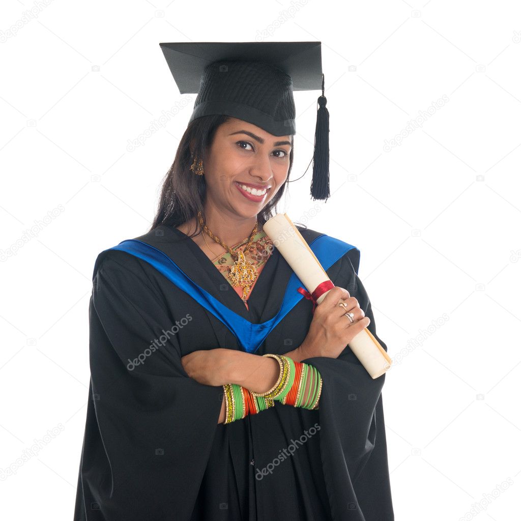 Indian college student graduation — Stock Photo © szefei #30152905