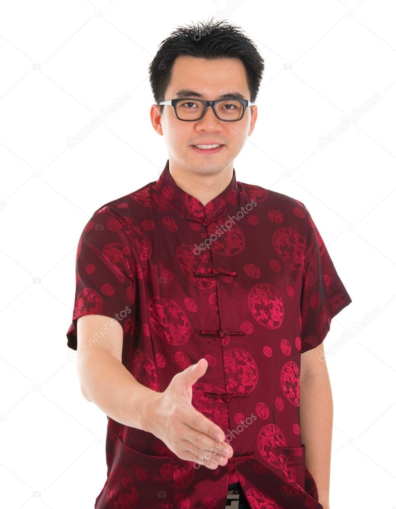 Asian man gives a handshake Stock Photo by ©szefei 30600875