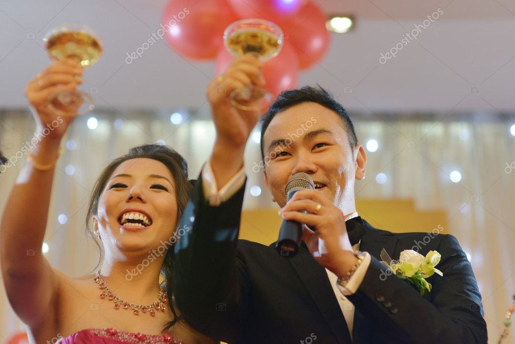 Wedding party champagne toasting — Stock Photo © szefei #37442485 Wedding party champagne toasting — Stock Photo © szefei #37442485