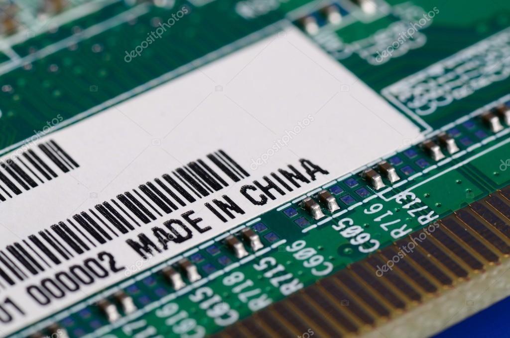Computer parts with the label Made in China — Stock Photo © johnkwan ...