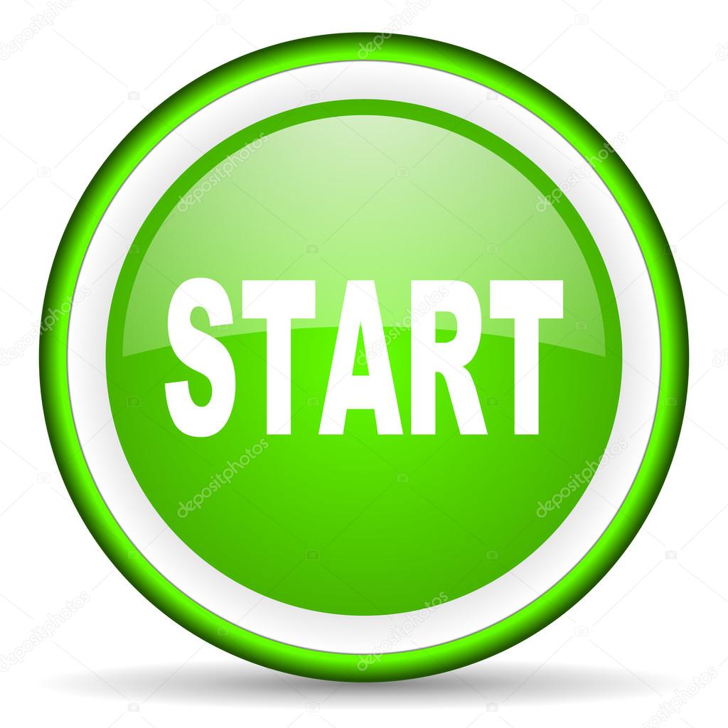 Inicio icono verde brillante sobre fondo blanco — Fotos de Stock ...